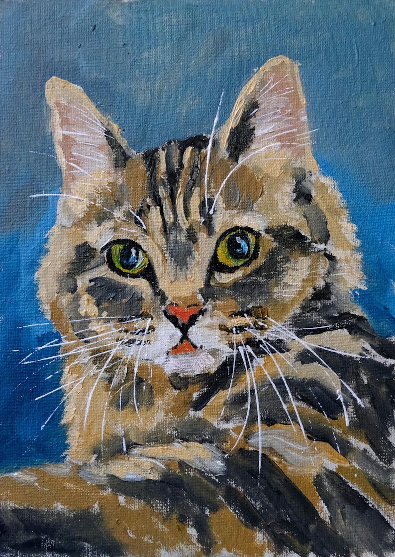 Custom Oil Pet Portrait – Hand-painted Dog or Cat Art Commission ...