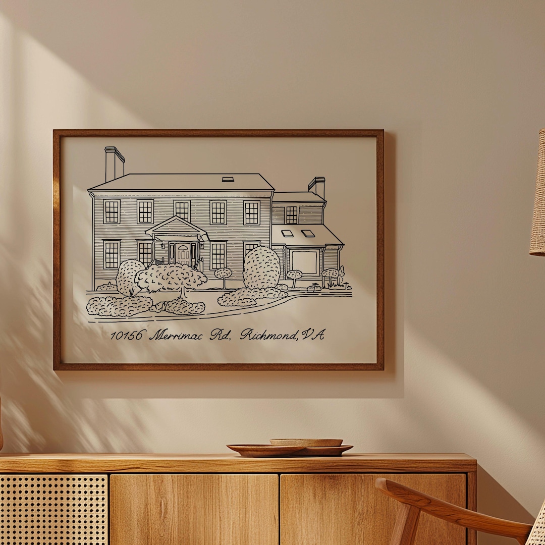 Custom House Sketch, Drawing From Photo, Custom Illustration, House ...