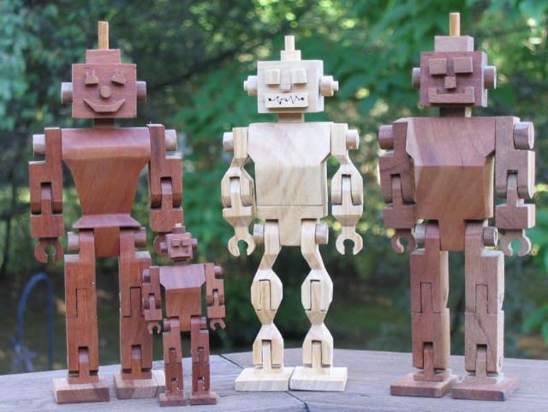 Wooden Robot Scroll Saw Pattern Bundle - Etsy