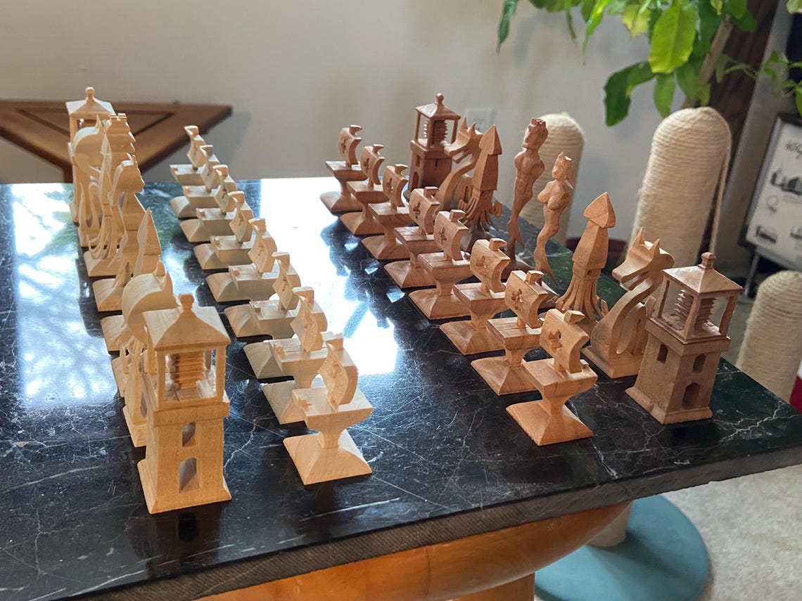 Nautical Chess Set Scroll Saw Pattern - Etsy