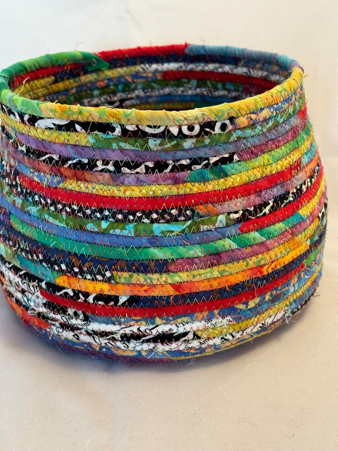 Large Floppy Multi-color Fabric Basket - Etsy