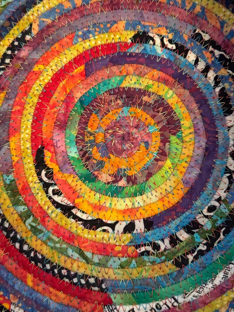 Large Floppy Multi-color Fabric Basket - Etsy