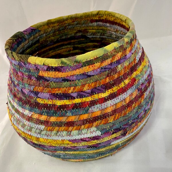 Fabric Coiled Basket - Etsy