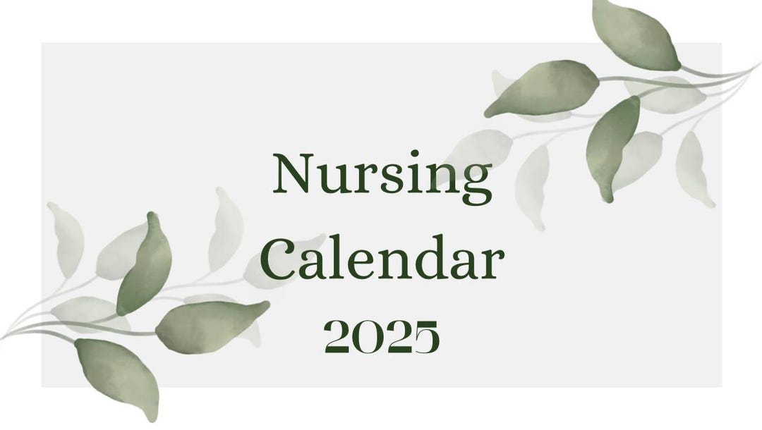 Nursing Calendar 2025 - Etsy Australia