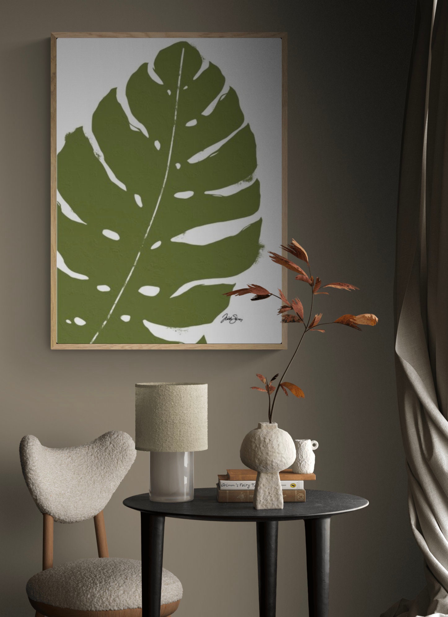 Large Wall Art Large Leaf Print Trish Sierer 40x60 Canvas | Etsy