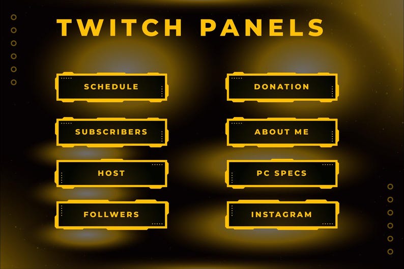 Twitch Panels - Stream Panels | Twitch Stream Panels | - Etsy