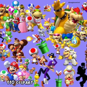 Super Mario PNG 110 Bundle, Digital Art, Mario PNG, Clipart Mario ...