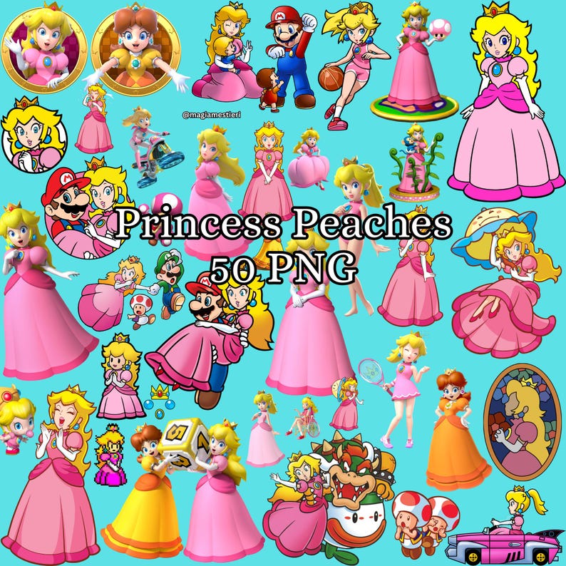Super Mario Princess Peach 50 PNG, Princess Peach PNG, SVG, Super Mario ...