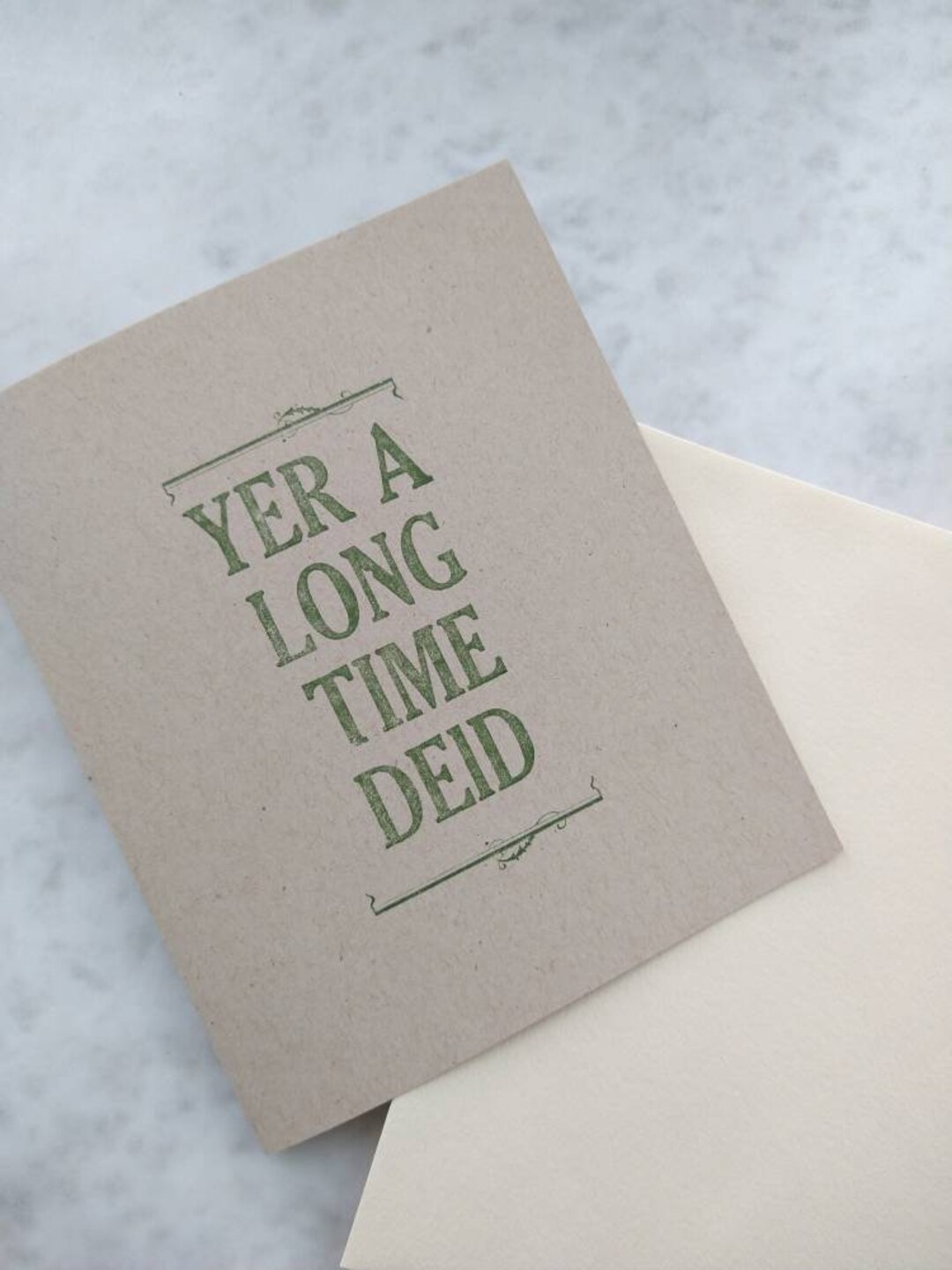 Yer A Long Time Deid Scottish Letterpress Greeting Card/graduation Card ...