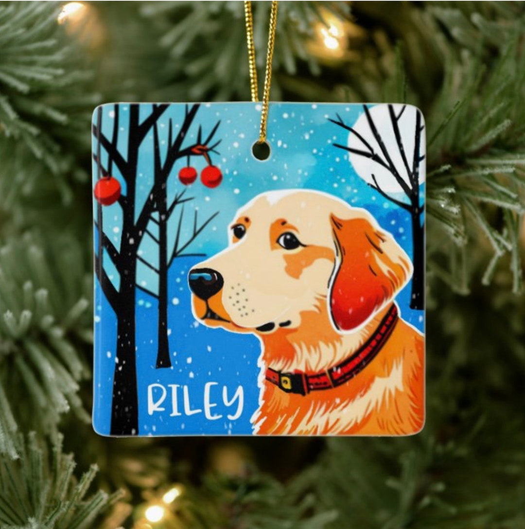 Golden Retriever Labrador Christmas Ornament Golden Lover Gift Dog ...