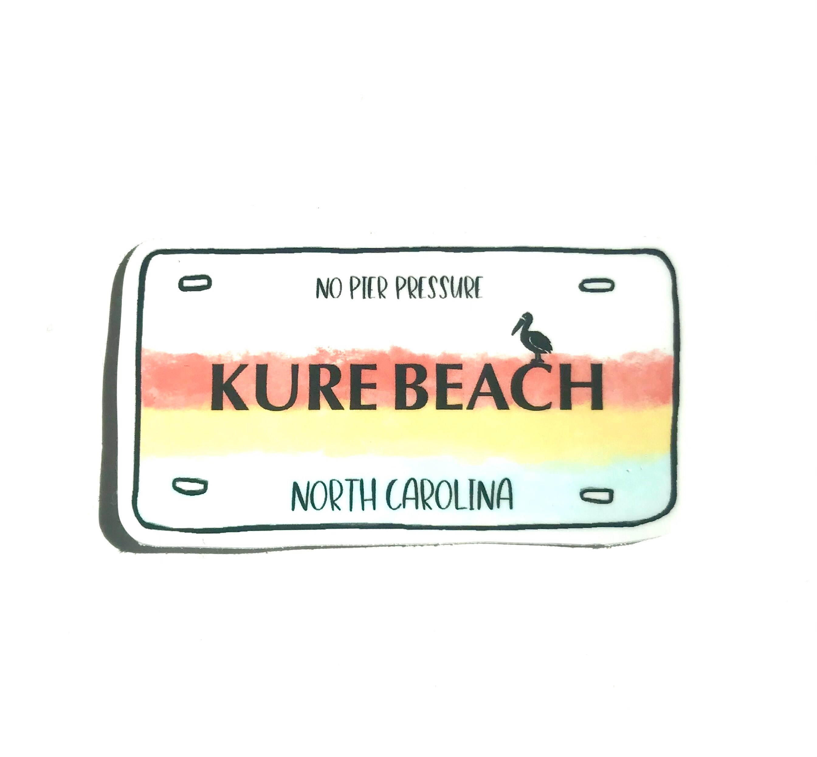 Kure Beach Sticker 2 x 3 inch Sticker Hydroflask Sticker | Etsy