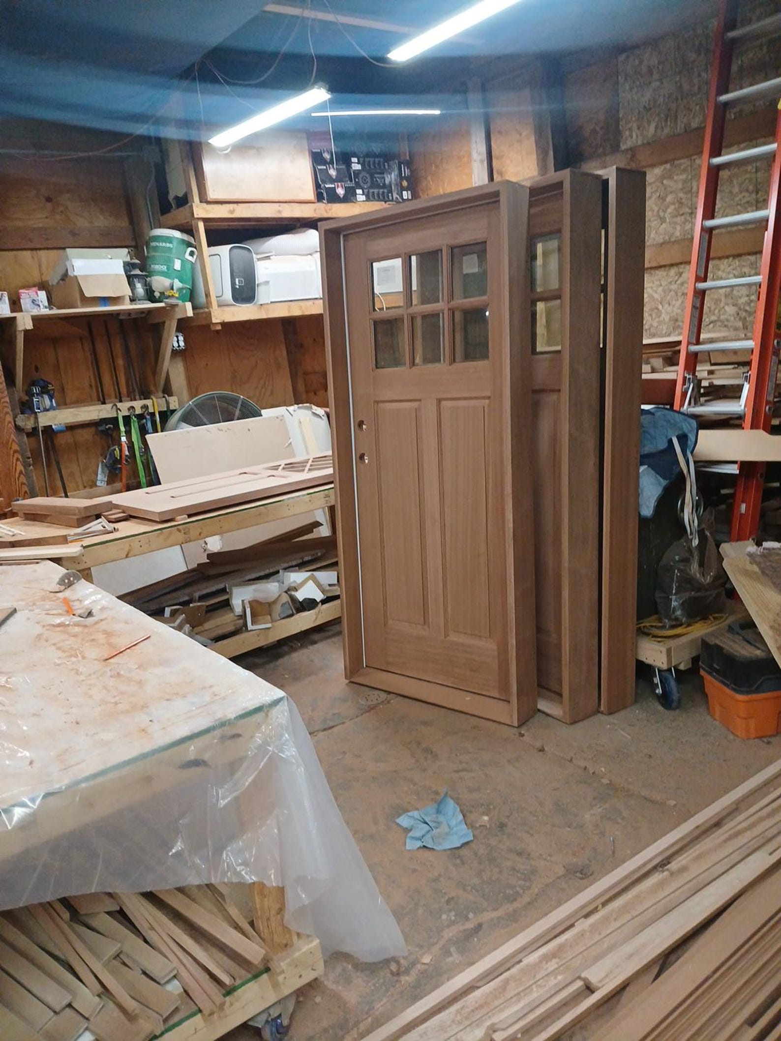 Finished Mahogany Exterior Door: Double Paned Glass, Custom Made - Etsy