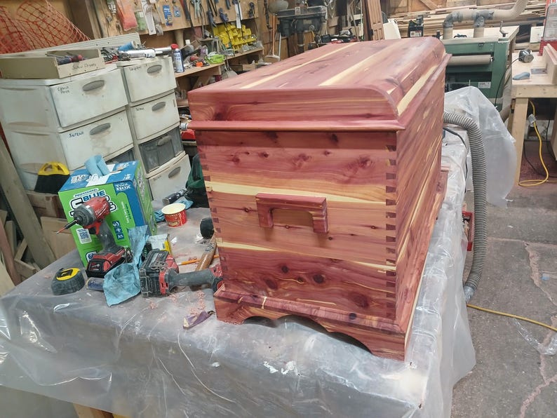 Dovetailed Cedar Waterfall Hope Chest Made to Order. - Etsy