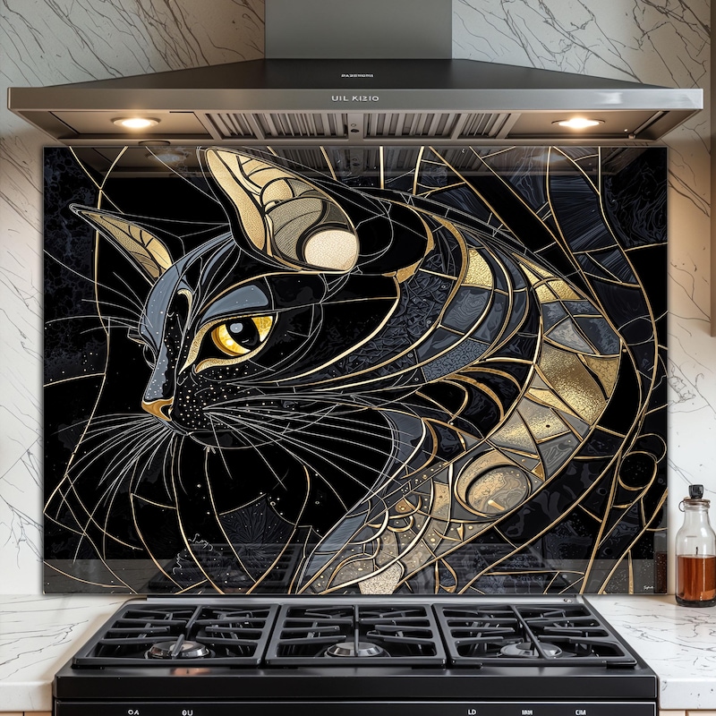 Glass Backsplash Cat - Etsy