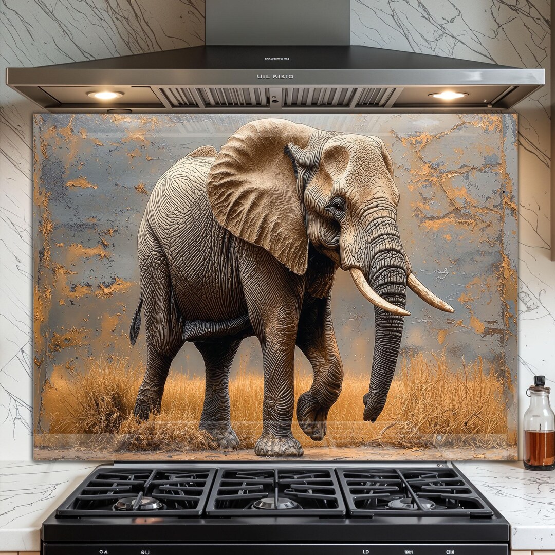 Tempered Glass Backsplash for Kitchen - Easy to Clean, Heat Resistant ...