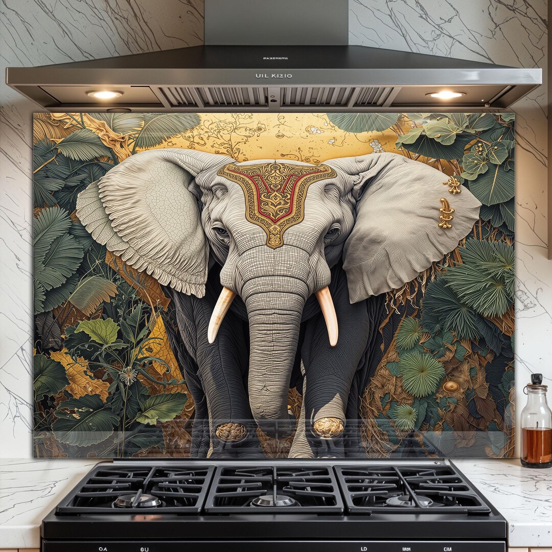 Tempered Glass Backsplash for Kitchen - Easy to Clean, Heat Resistant ...