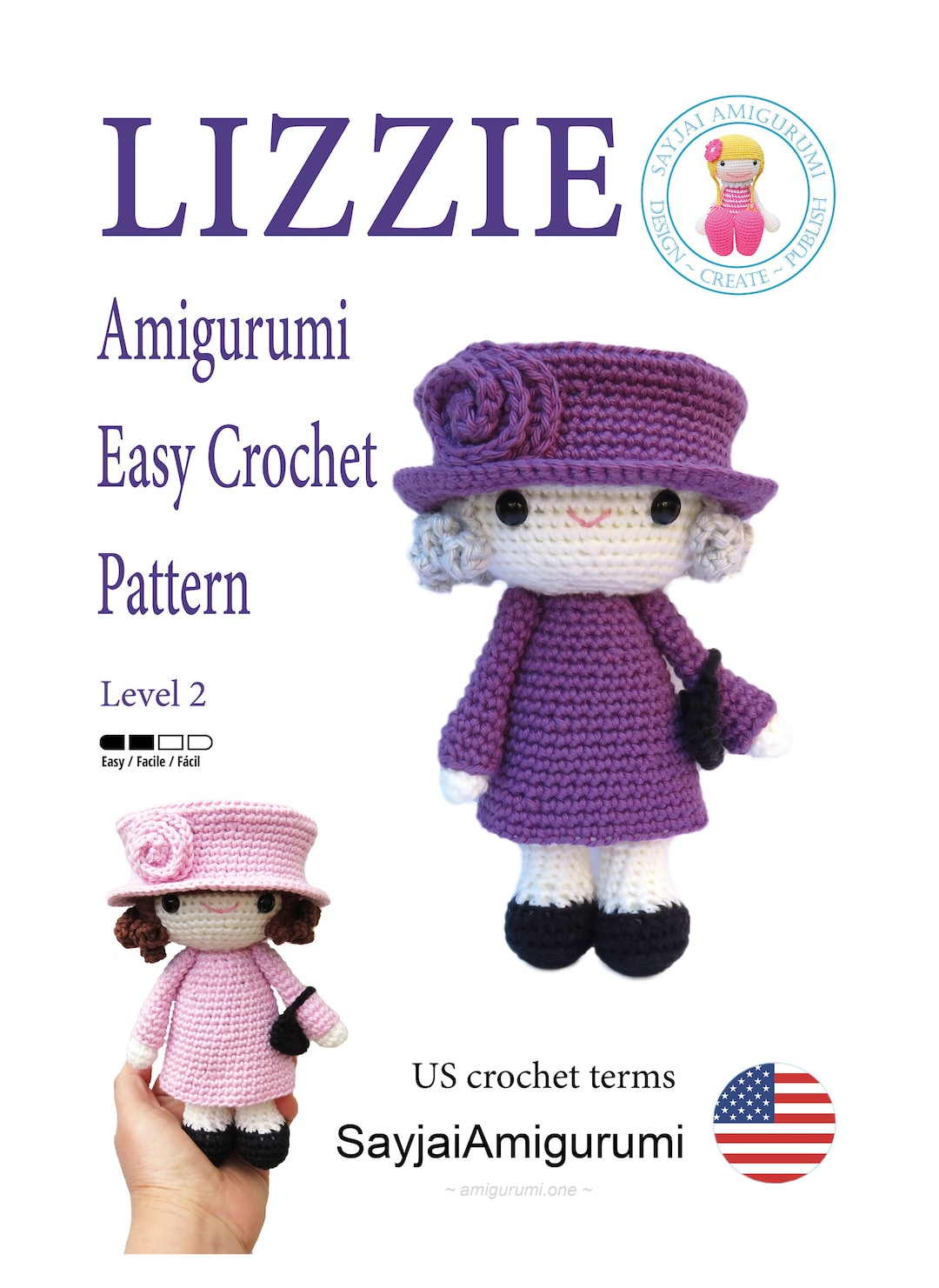 Lizzie Doll Crochet Pattern, Amigurumi (PDF Download) - Etsy