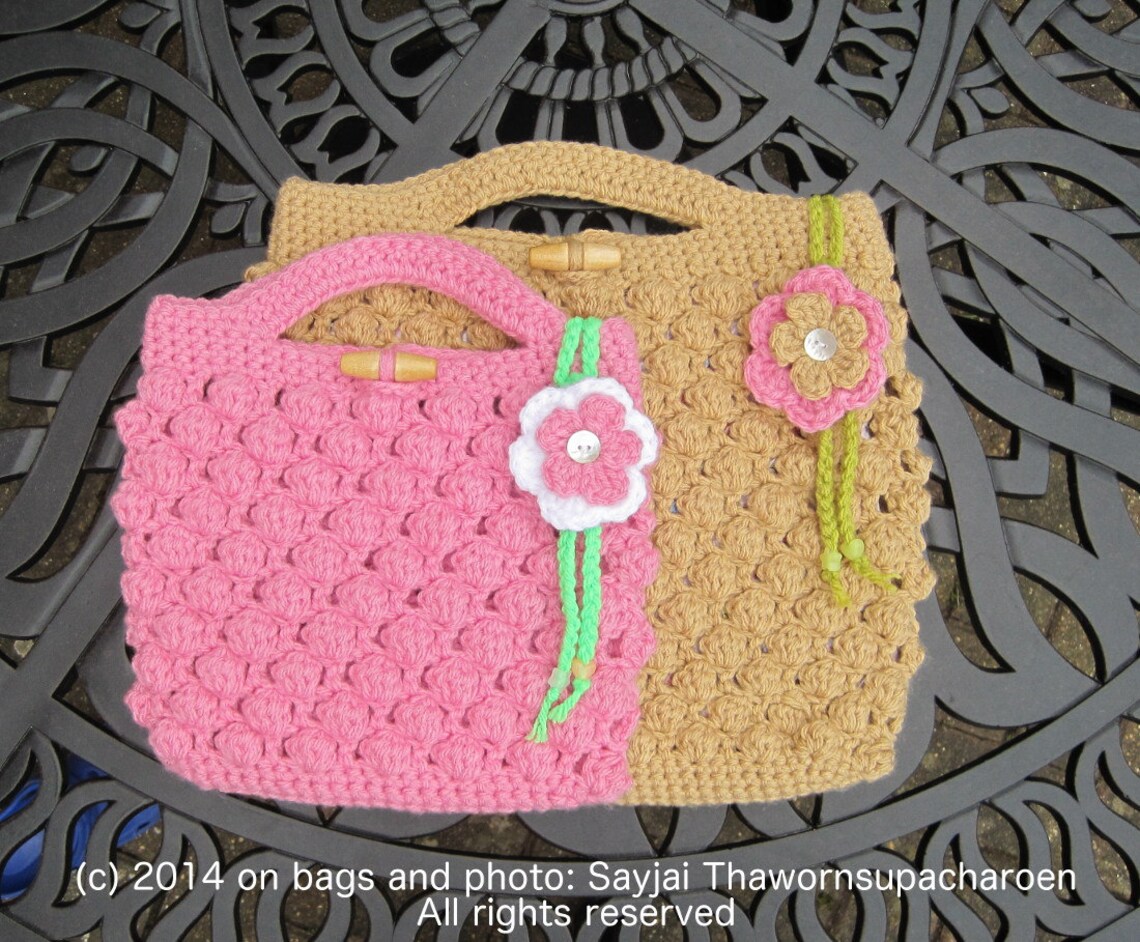 Bobble Bag Crochet Pattern in 2 Sizes Instant Download PDF | Etsy