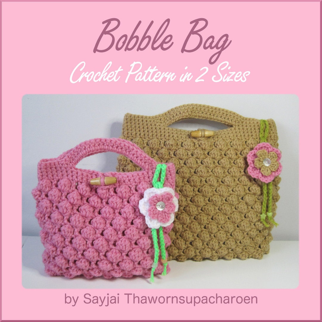 Bobble Bag Crochet Pattern in 2 Sizes, Instant Download PDF, English ...