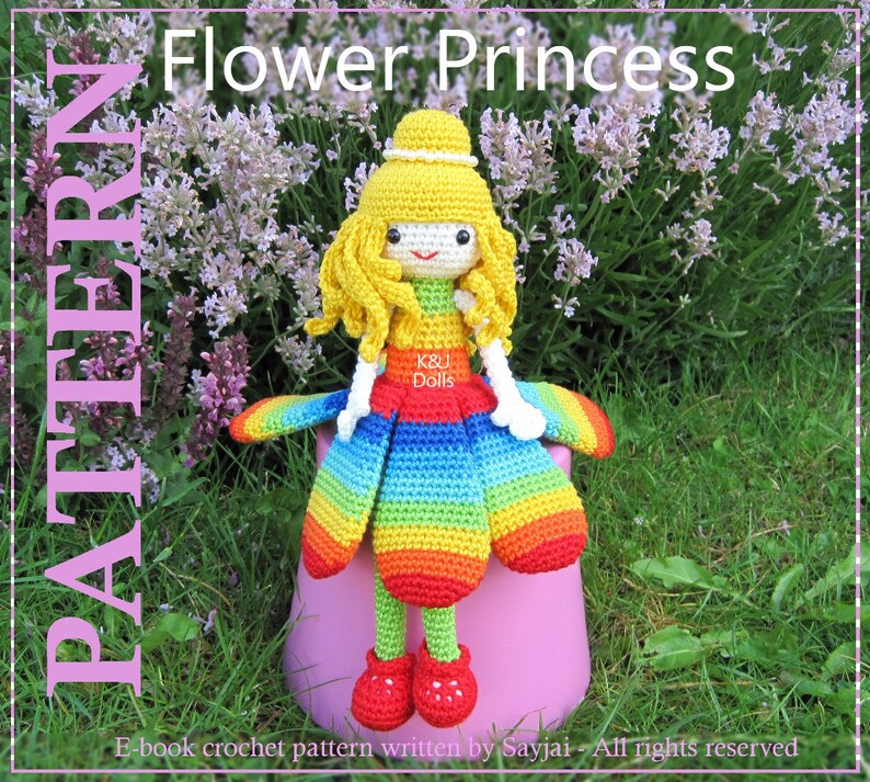 Flower Princess Doll, Amigurumi Crochet Pattern (PDF Download) - Etsy