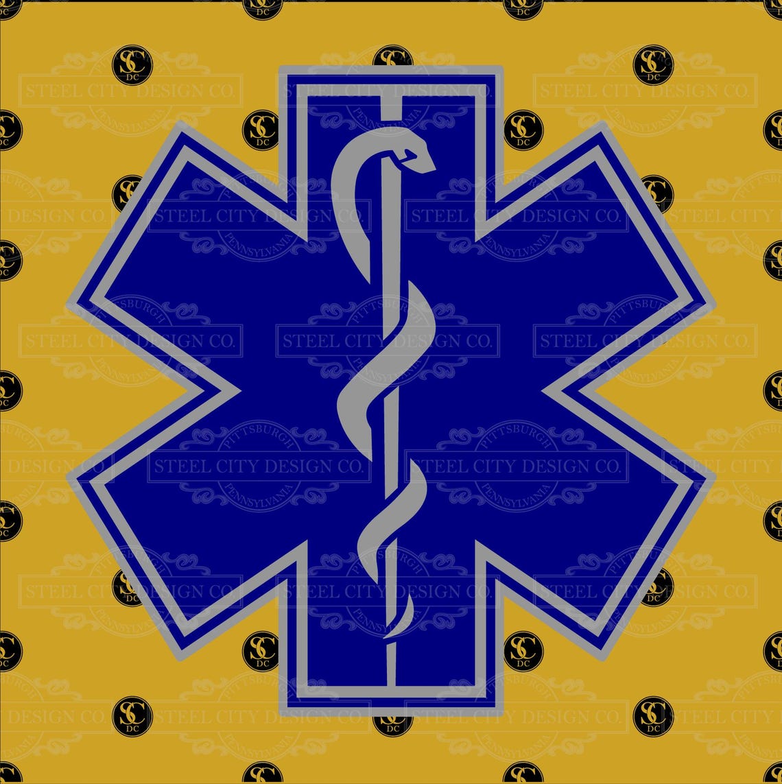 Star of Life Decal - EMT Paramedic Sticker - Emergency Medical Services ...