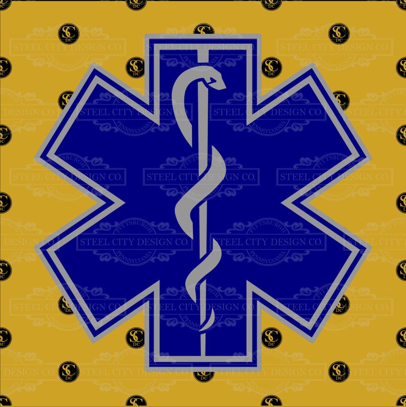 Star of Life Decal - EMT Paramedic Sticker - Emergency Medical Services ...