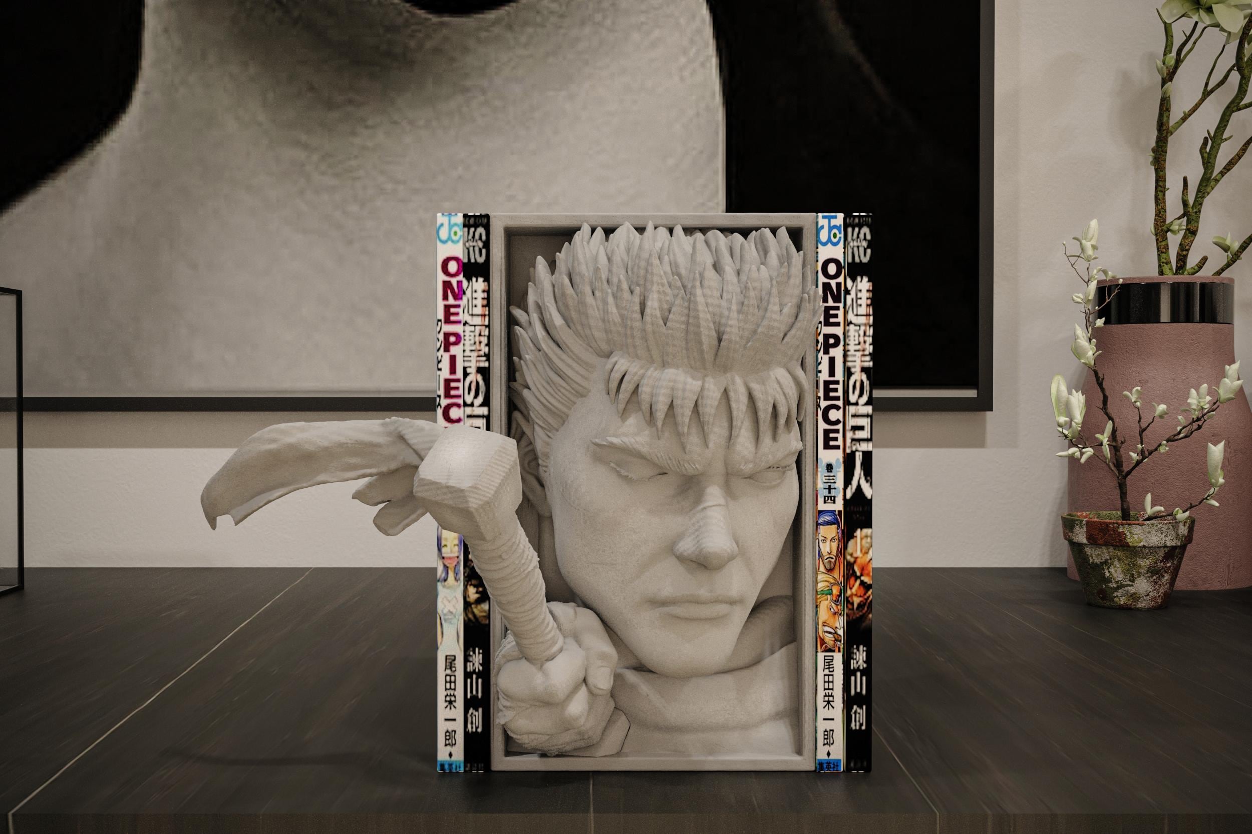Guts Manga Book Nook – 3D Printed Bookend | Dark Fantasy Anime Decor ...