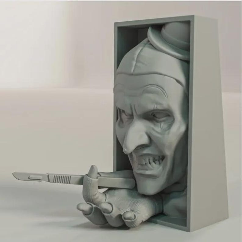 Art the Clown Book Nook & Wall Mount: Terrifying Horror Decor ...