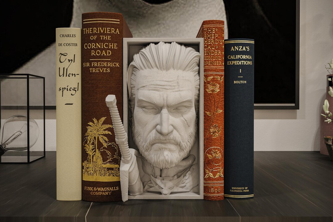 Geralt of Rivia Book Nook 3D Printed the Witcher Bookshelf Insert Dark ...