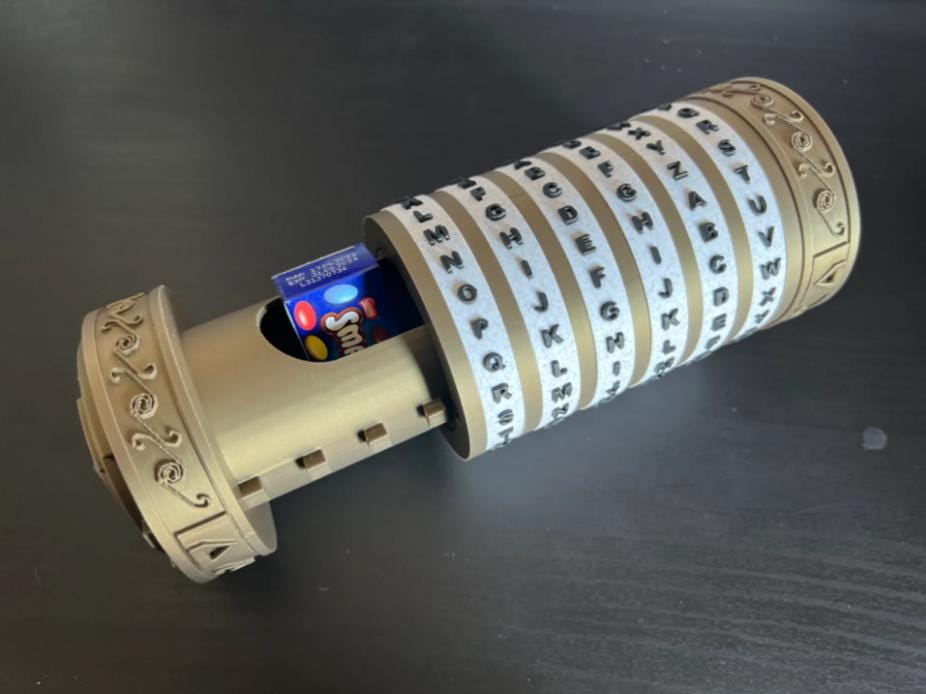 The Da Vinci Cryptex 3D Printed Puzzle Box Secret Code Lock for Treasures and Gifts - Etsy