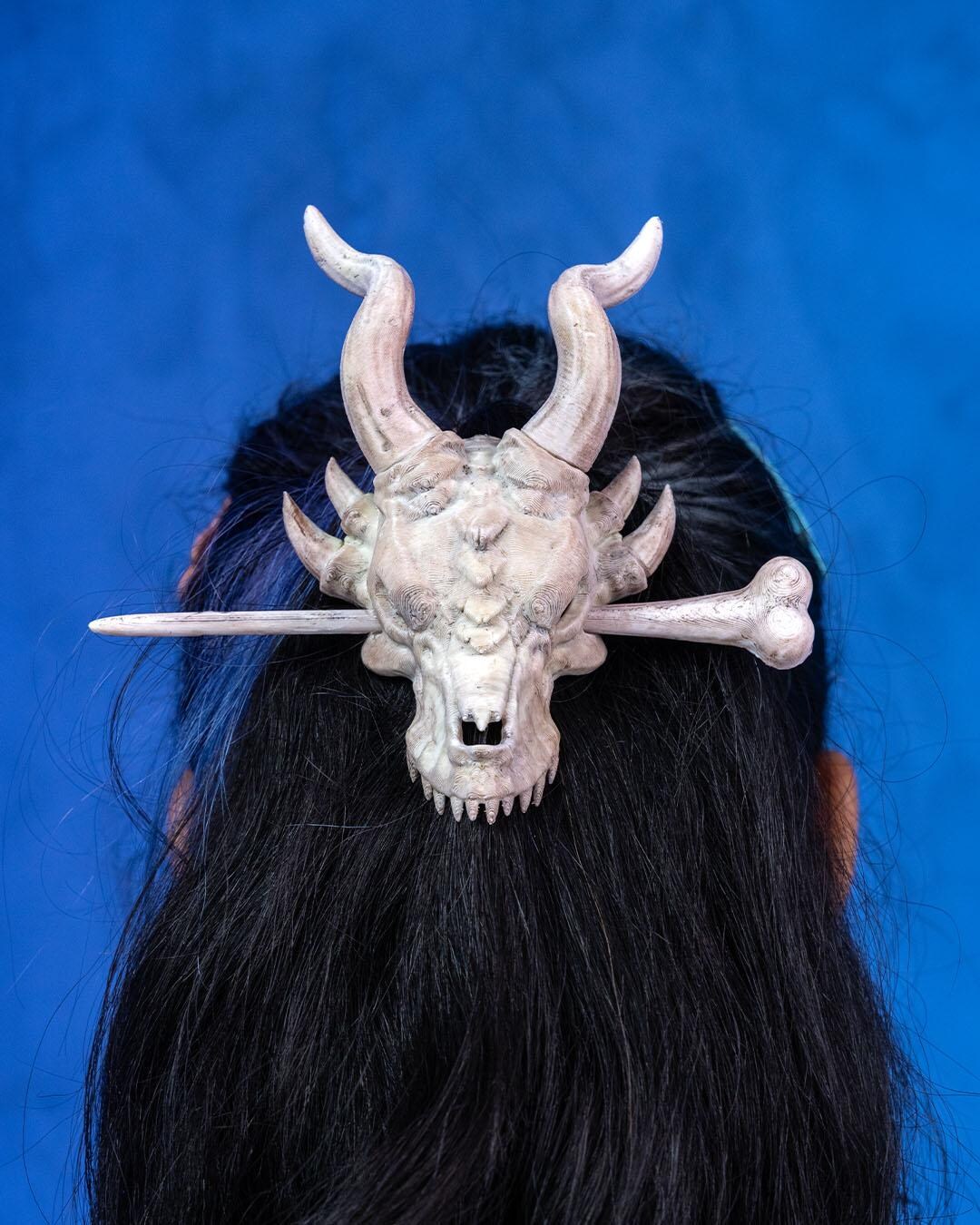 Handmade Bone Trophy Hair Pin: Gothic Fantasy Accessory - Etsy