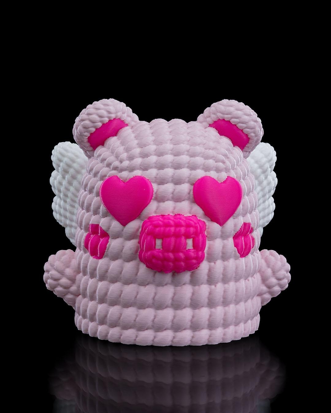 3D Printed Piggy Bank: Love Cupig With Heart Design - Valentine's ...