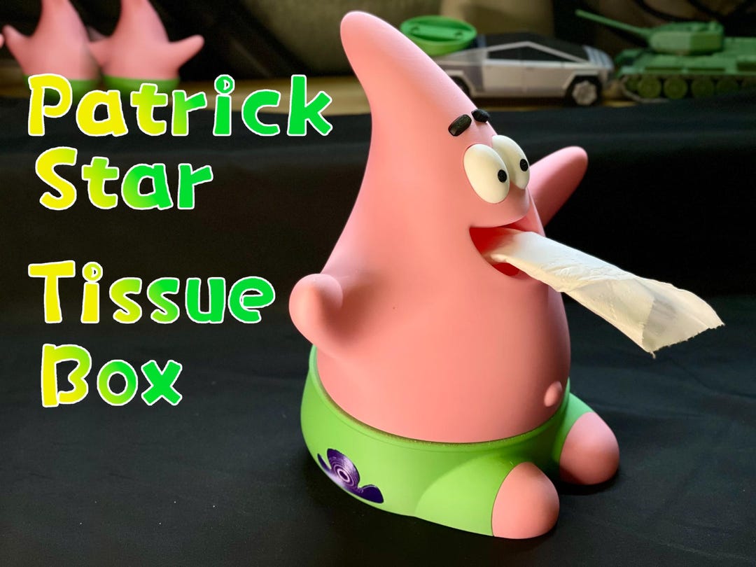 Patrick Star Tissue Box: 3D Printed Spongebob Decor - Etsy UK