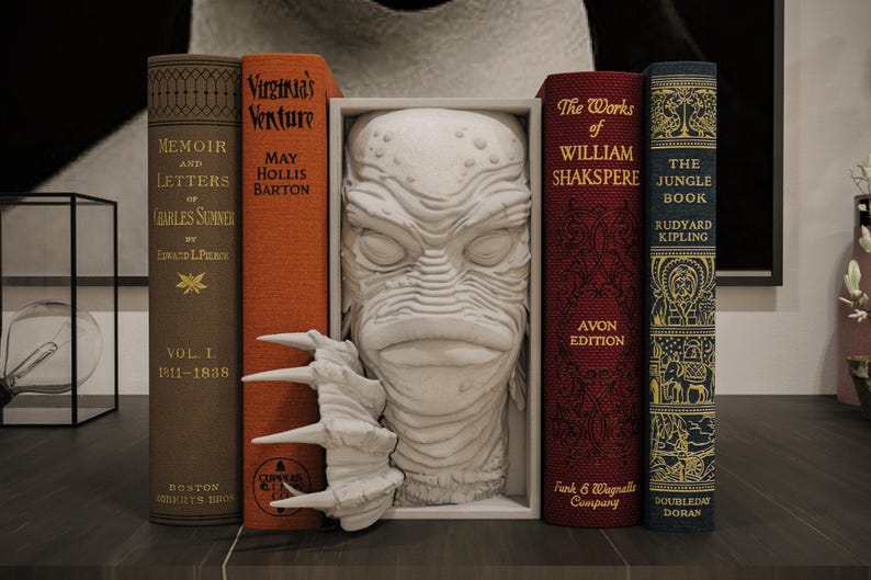 Creature From the Black Lagoon Book Nook and Wall Mount 3D Printed ...