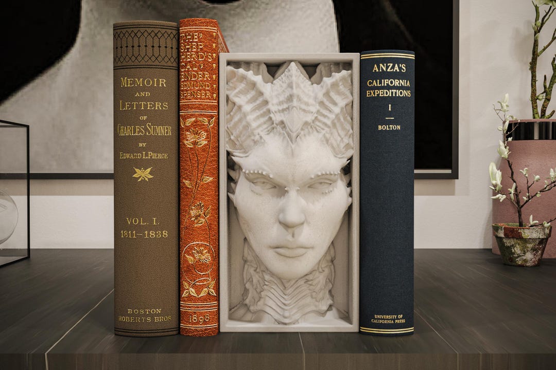 Lilith Book Nook – Gothic 3D Printed Bookshelf Insert and Bookend ...
