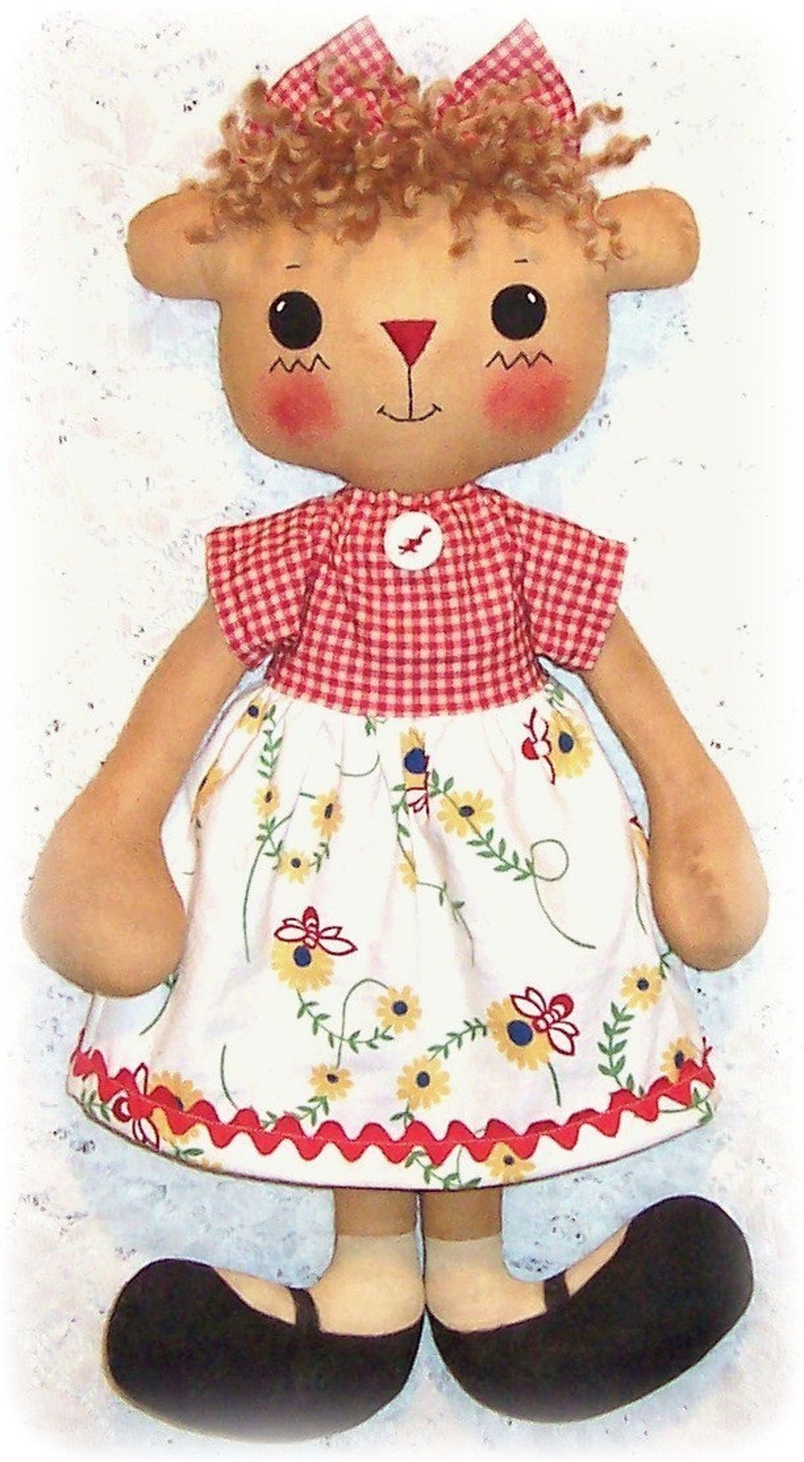EASY Teddy Bear Pattern, PDF Sewing Pattern, Softie, Primitive Bear ...