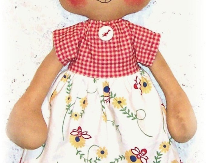 Cloth Doll Sewing Pattern, PDF Pattern, Rag Doll Pattern, Raggedy Ann ...
