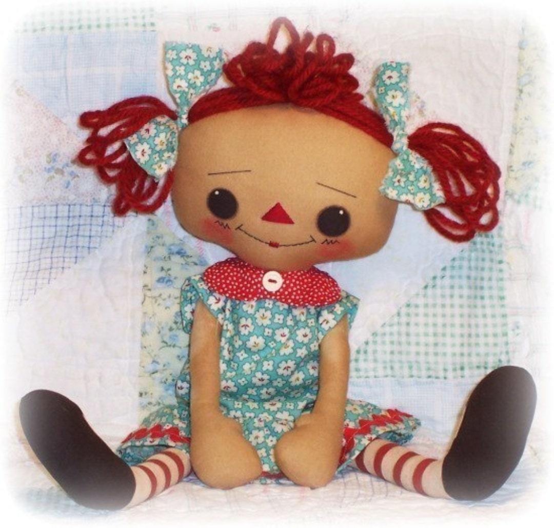 Rag Doll Pattern, Cloth Doll Pattern, PDF Sewing Pattern, Raggedy Ann ...