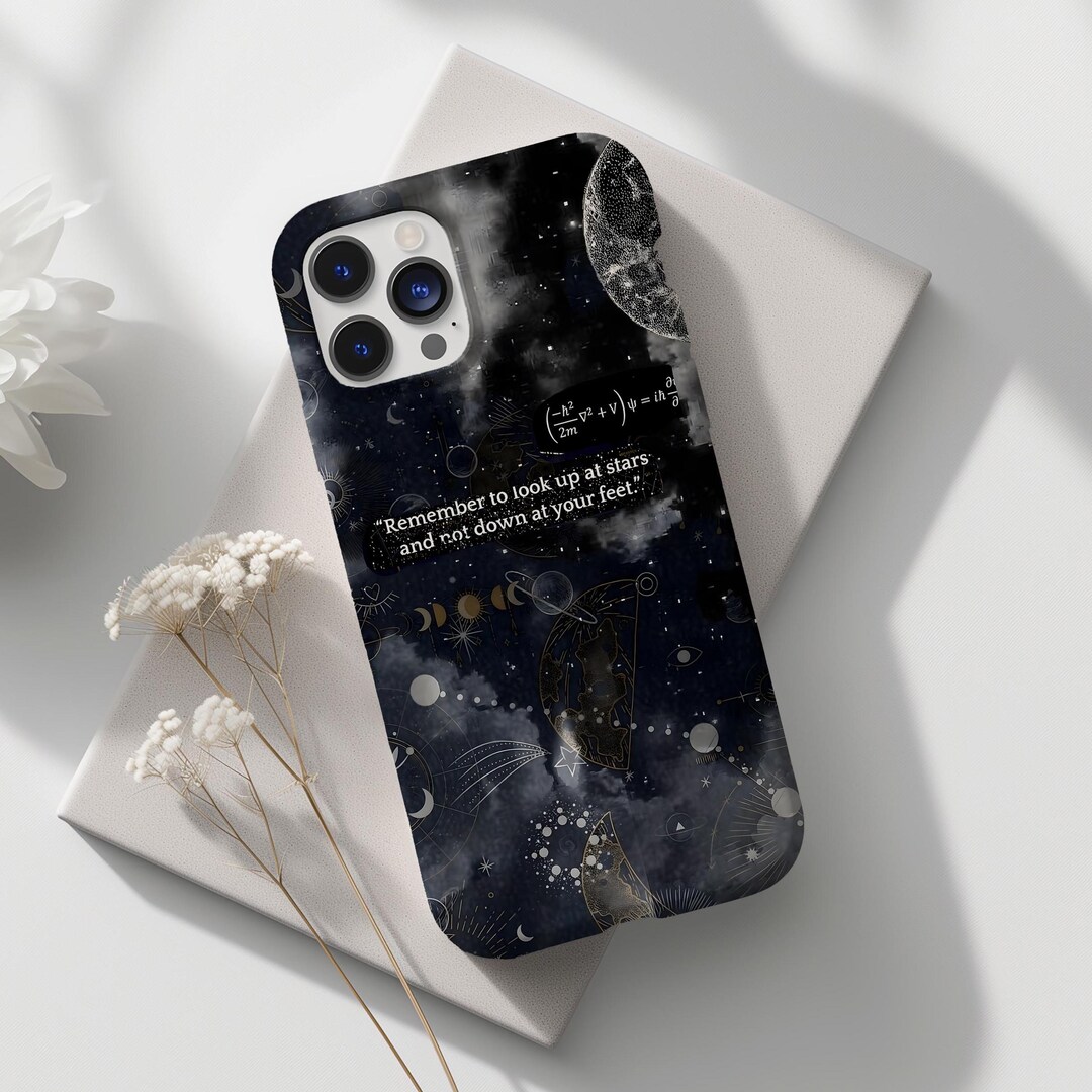 Galaxy Stars Astronomy Mathematics Phone Case, Motto Theme Protective ...