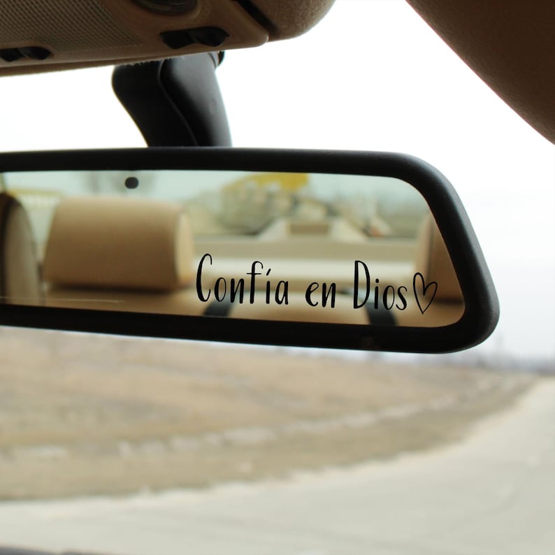 Trust in God Mirror Decal, Christian Rear View Mirror Sticker, Cute ...