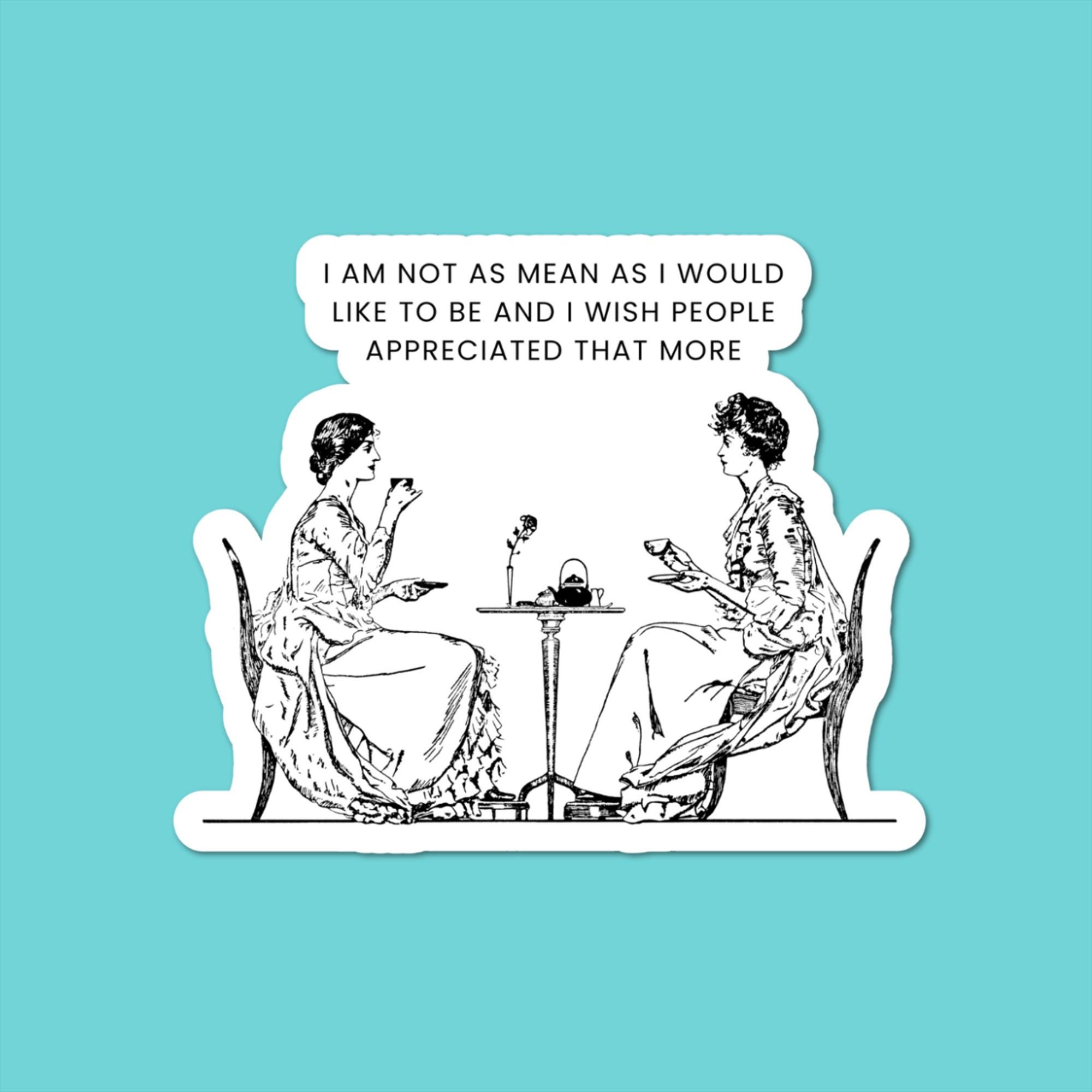 I Am Not as Mean Sticker, Vinyl Sticker, Sarcastic Sticker, Humorous ...