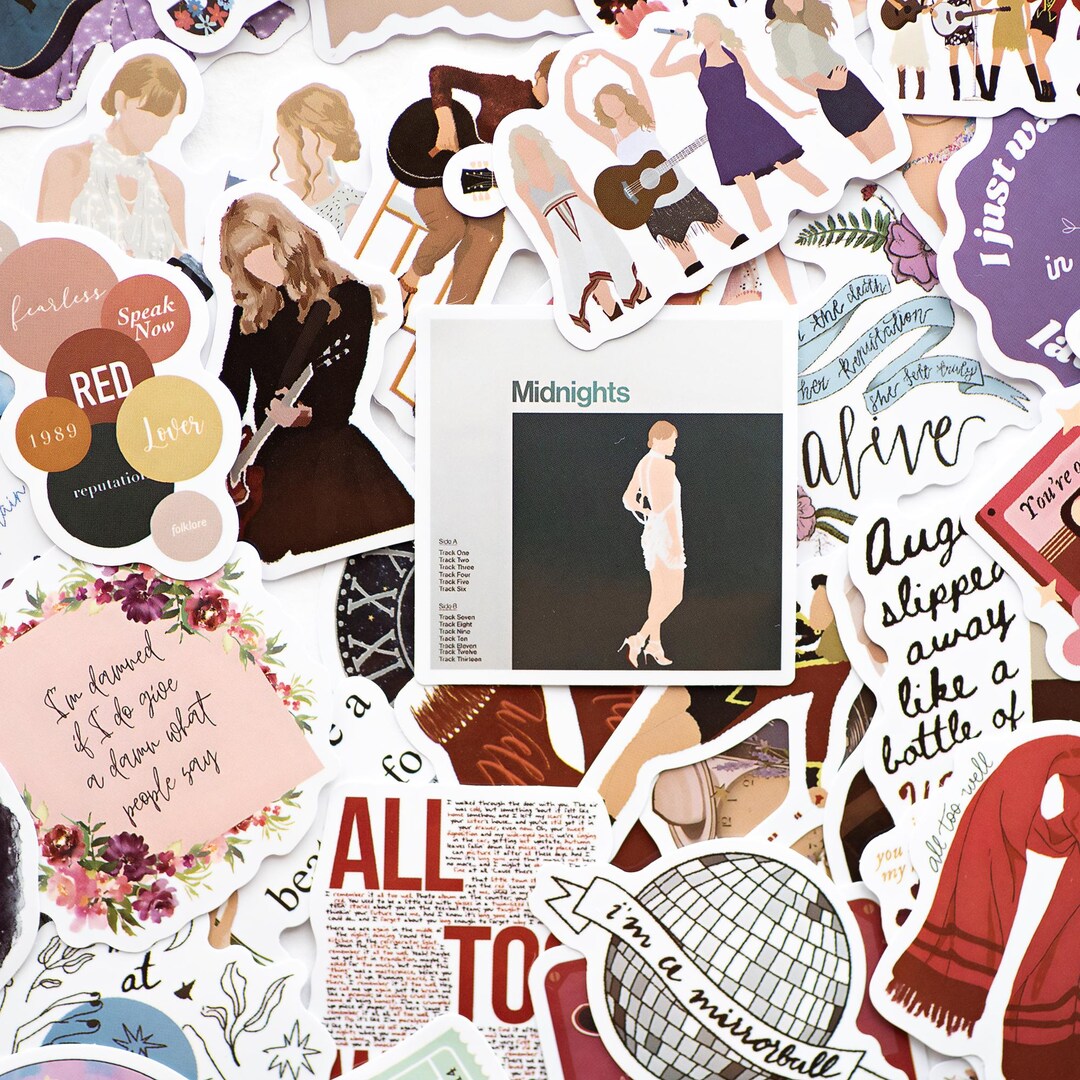 Taylor Swift Inspired Sticker Bundle, Kindle Sticker, Water Bottle ...