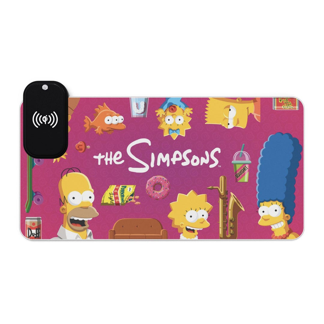 Mouse Pad, the Simpsons Wireless Charging LED Gaming Mouse Pad, Desk ...