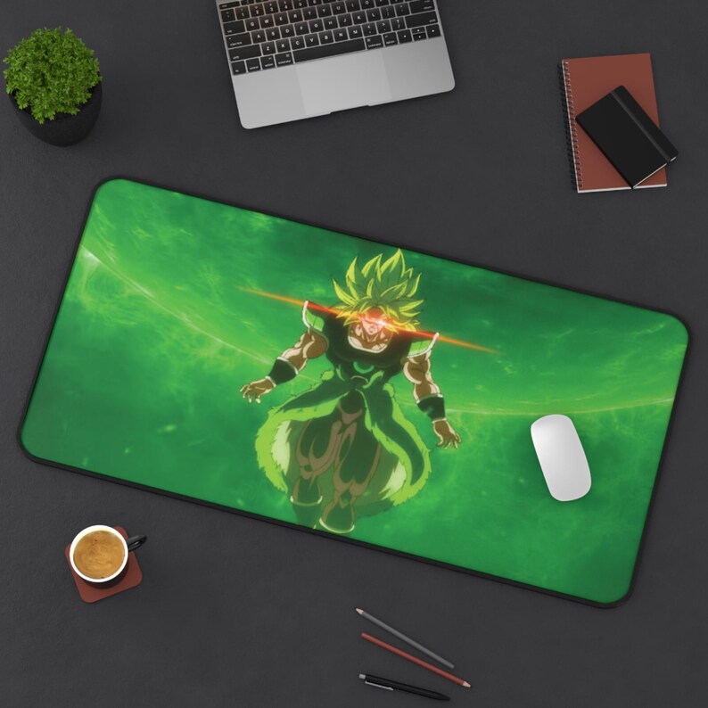 Desk Mat, Broly From Dragon Ball, Goku, Vegeta, Anime Desk Accessory ...