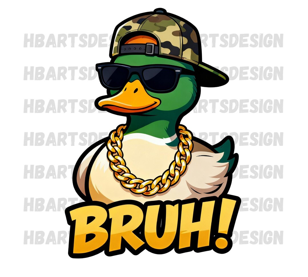Mallard Duck BRUH! Hunting PNG, Funny Camo Duck Png, Youth Duck Hunter ...