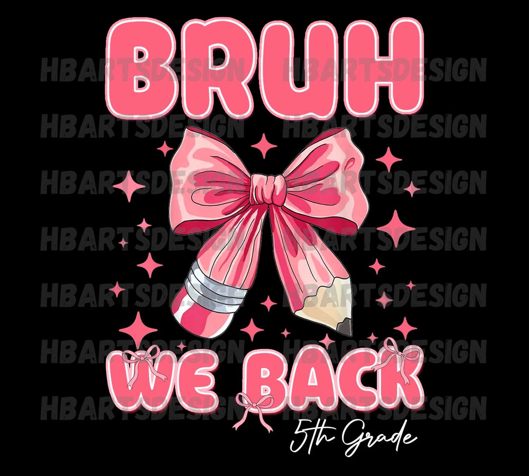 Coquette Bow Back to School PNG: Girly Pink Design (digital Download ...
