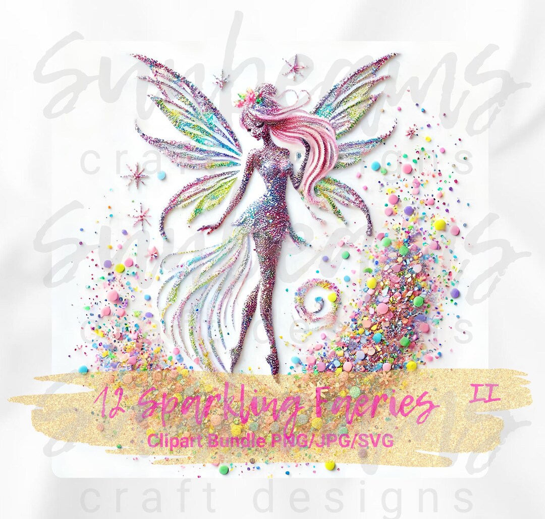 12 Sparkling Faeries II - Clipart Bundle, Commercial Use, Unique ...