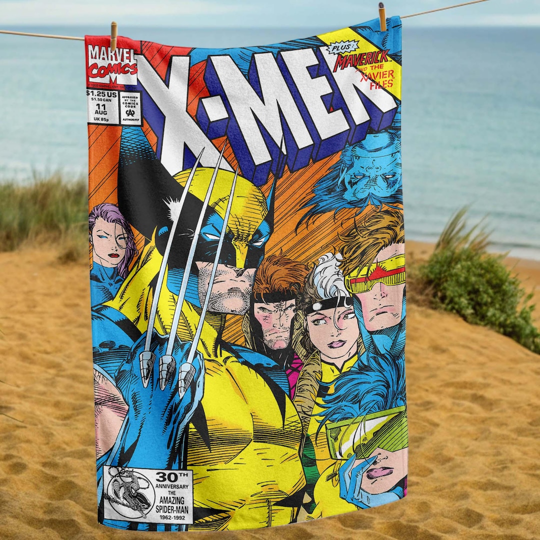 X-men Beach Towel, Comics Towel, Wolverine Towel, Superhero Gift, Comic ...