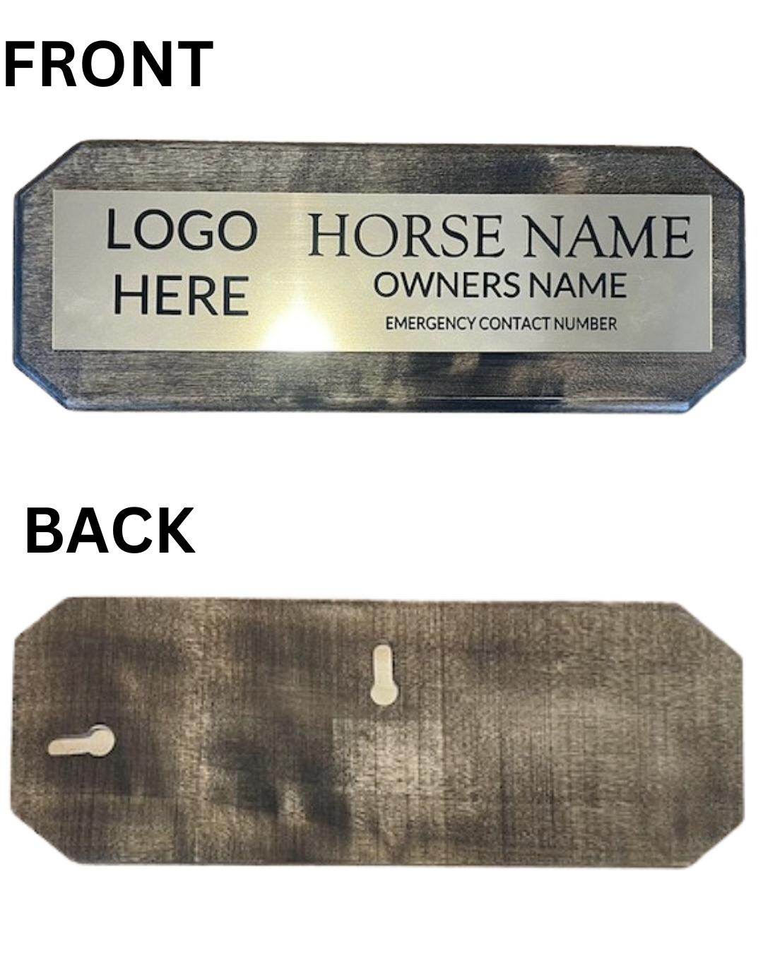 Brushed Brass Equine Stall Plates | Custom Show Horse Stall Plates ...
