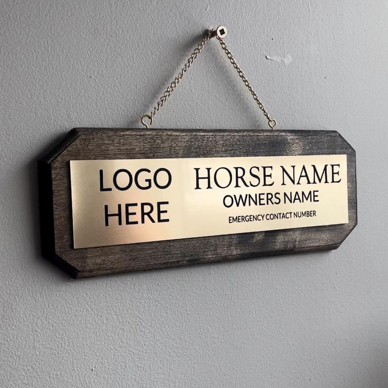 Stall Name Plate - Etsy